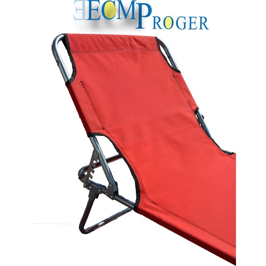 Ecm Proger Katlanır Kademeli Şezlong 2 'li Paket Kırmızı Fiyatı