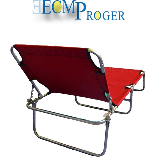 Ecm Proger Katlanır Kademeli Şezlong 2 'li Paket Kırmızı Fiyatı