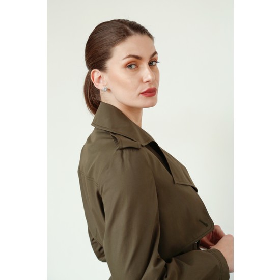 Remila Düğme Detaylı Astarsız Yırtmaçlı Trençkot Fiyatı