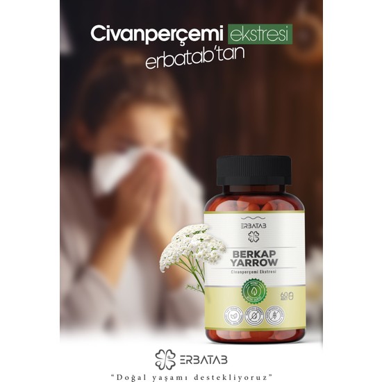 Erbatab Civan Perçemi Ekstresi Berkap Yarrow 60 Kapsül Fiyatı