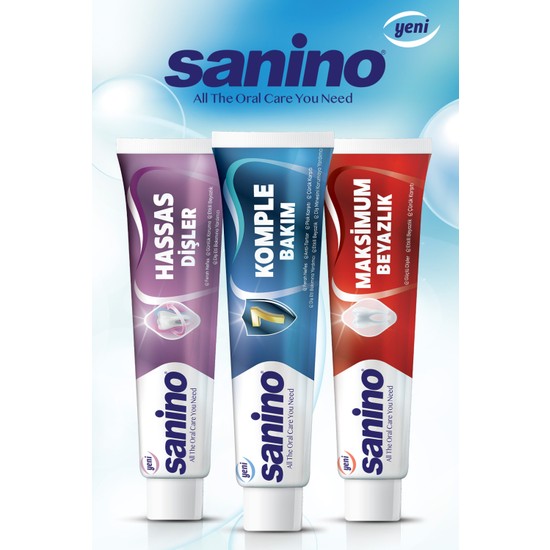 Sanino Komple Bakım Diş Macunu 6X75 ml Fiyatı - Taksit Seçenekleri