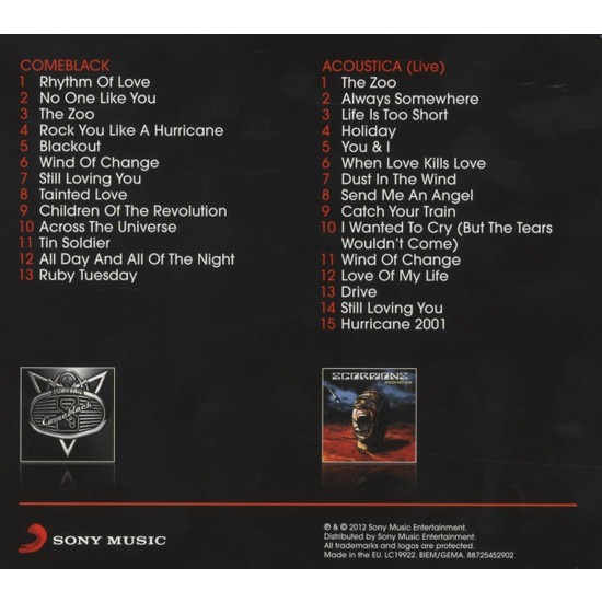 Scorpions - Comeblack - Acoustica - 2 CD Fiyatı