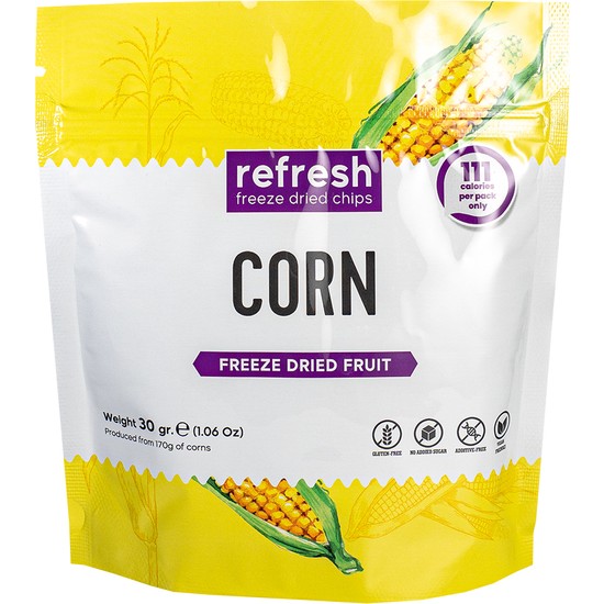 Refresh Chips FREEZE DRY MISIR -DONDURULARAK KURUTULMUŞ Fiyatı