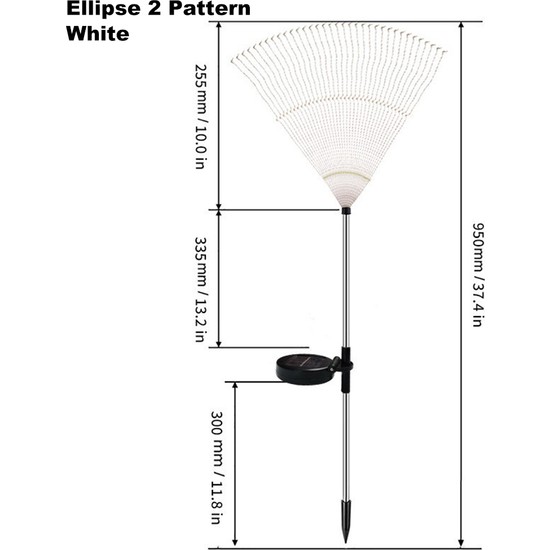 Hoane 1pcs Güneş Işığı-Oval 2 Mod 120 Işık-Beyaz Işık (Yurt Fiyatı
