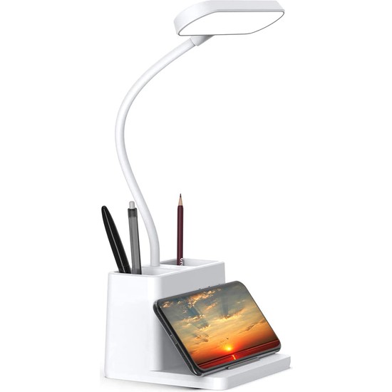 Hoane LX-SD-829 Şarjlı LED Kalemlik Masa Lambası-Beyaz (Yurt Fiyatı