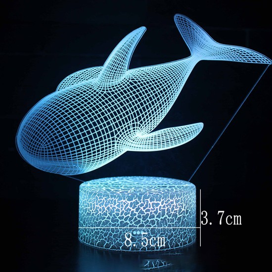 Hoane Whale Serisi 3D Küçük Masa Lambası - Detaylar Için Fiyatı