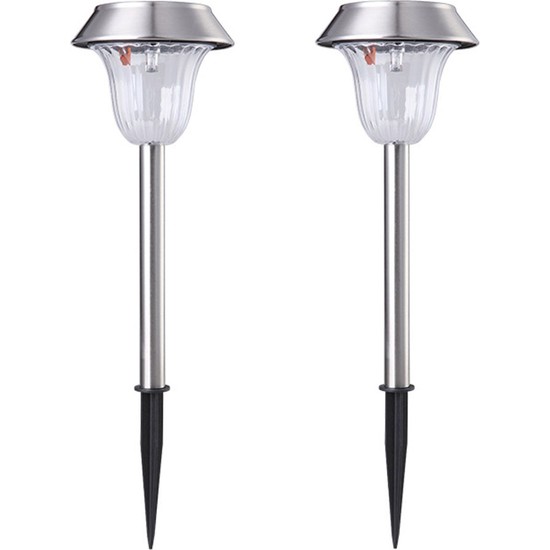 Hoane 2pcs Solar Bahçe Lambası-Paslanmaz Çelik Stil-Beyaz Fiyatı
