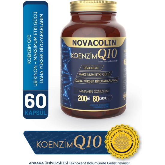 Novacolin KoenzimQ10 (Ubikinol) 60 Kapsül Fiyatı