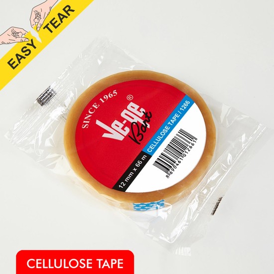 Ve-Ge Vege 12X66 mt Selefon Bant(Cellulose Tape) 3 Adet Fiyatı