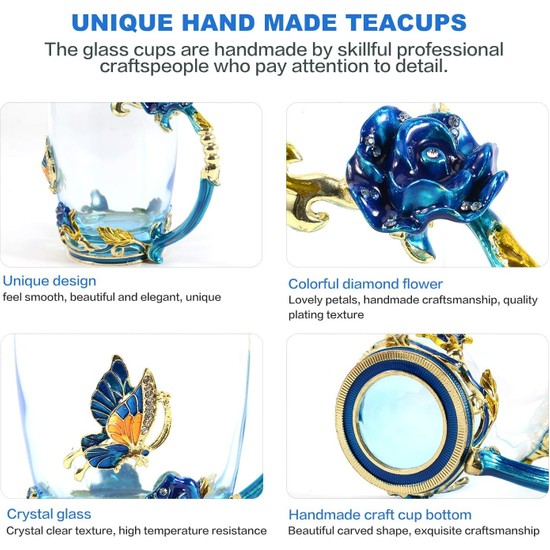 Raike 1 Adet Emaye Çiçek Çay Fincanı (Uzun Kelebek Kutu) Fiyatı