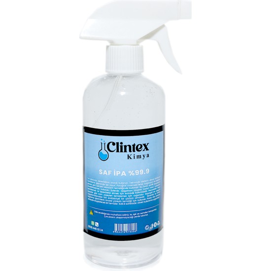 Clintex Kimya Spreyli %99.9 Saf Ipa Izo Propil 500 ml Yüzey Fiyatı