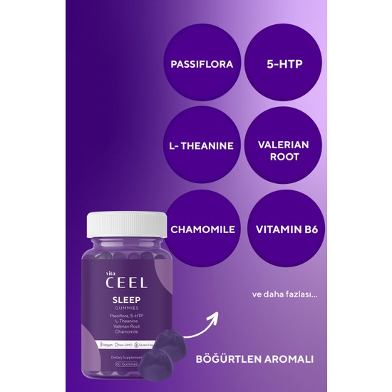 Vita Ceel Uyku Döngüsüne Yardımcı Vegan Sleep Gummy Vitamin Passiflora ...