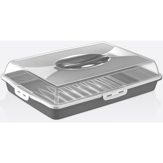 Ponçik Store 2'li Set Kek Pasta Börek Saklama Kabı, Kilitli Fiyatı