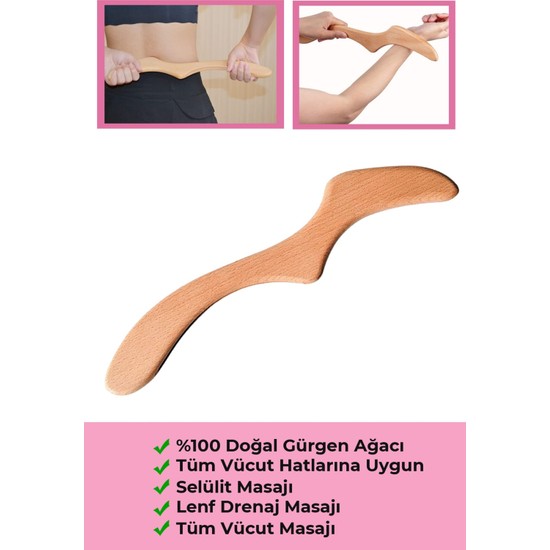 Mediterian Ahşap Terapi Masaj Aleti Lenf Drenaj Masajı Fiyatı
