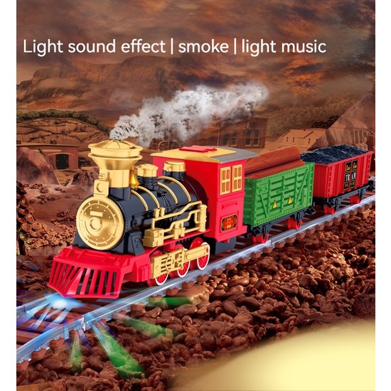 Ruiwen Tamamen Birleştirilmiş Raylı Retro Tren Noel Sahnesi Fiyatı