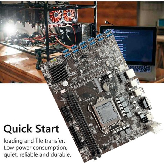 Kigiwaa B250C Btc Madencilik Anakart + Termal Gres 12XPCIE - Fiyatı