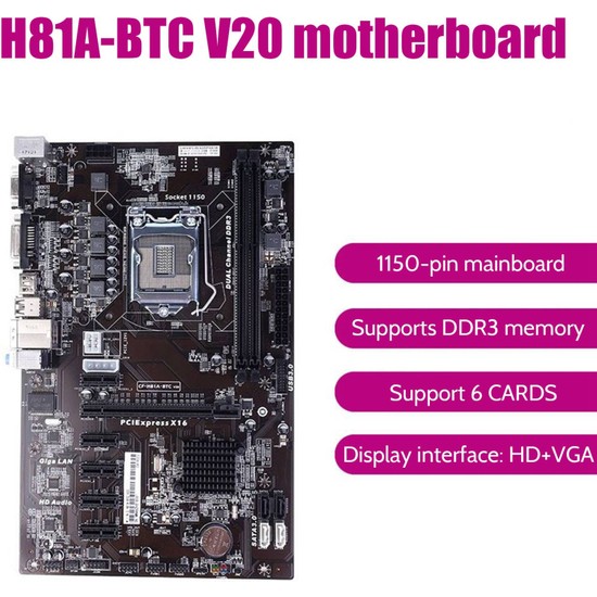 H81A Btc Madencilik Anakart + Anahtar Kablosu LGA1150 Ddr3 Fiyatı