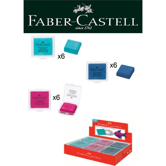 Faber-Castell Hamur Silgi Trend Renkler 18'li Fiyatı