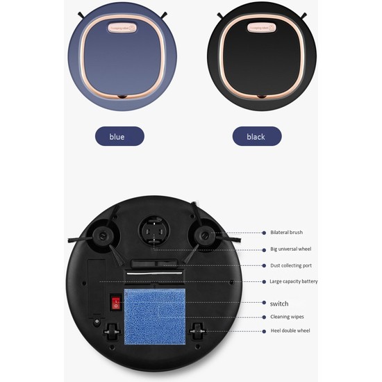 Remedy Robot Süpürge,güçlü Emiş,akıllı Süper Ince Robot Fiyatı
