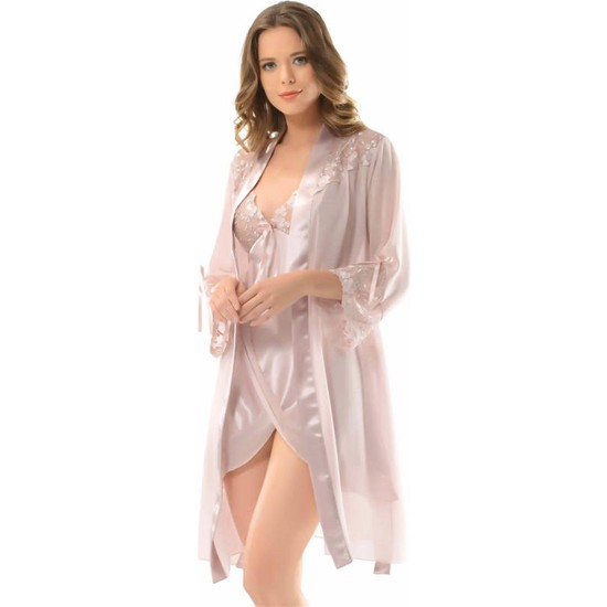 Ada Modax Dantel Detaylı Asimetrik Kesim Saten Gecelik Fiyatı