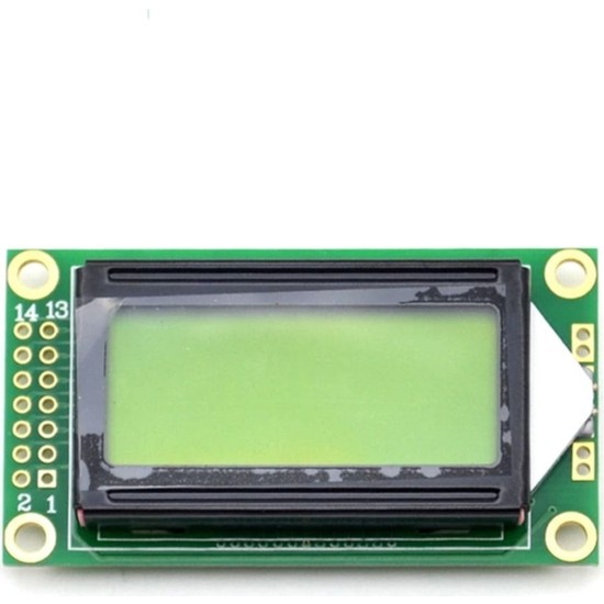 Robiz 0802A 2x8 Yeşil Karakter LCD Modül Display Ekran 5V Fiyatı
