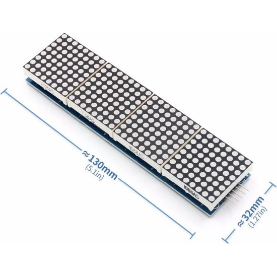 Robiz MAX7219 4lü Dot Matrix Modül 64 Nokta LED Ekran 5V 8x8 Fiyatı