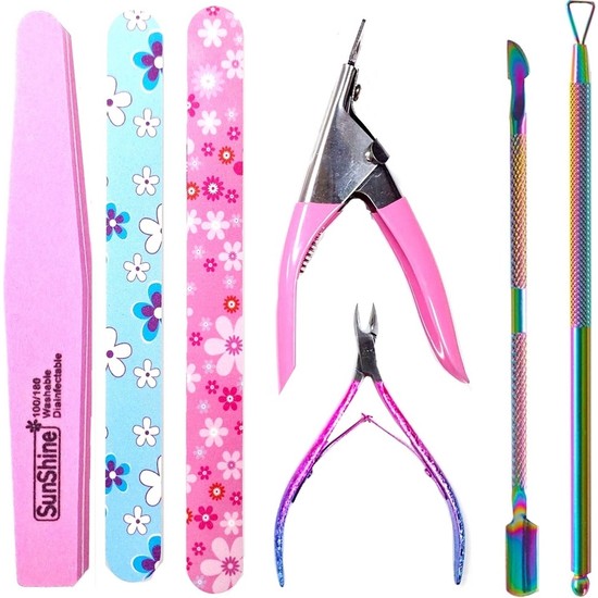 Xolo 7 Parça Protez Tırnak Uygulama Manikür Alet Seti Pens Fiyatı