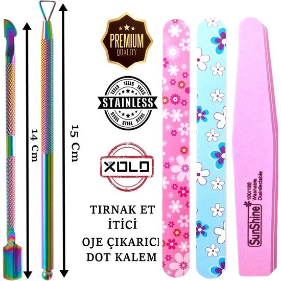 Xolo 7 Parça Protez Tırnak Uygulama Manikür Alet Seti Pens Fiyatı