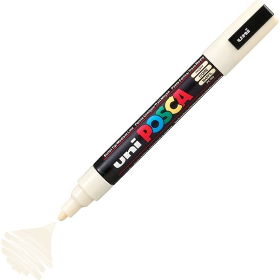 Uni Posca Marker Pc-5m Medium 1.8-2.5 mm Ivory Fiyatı