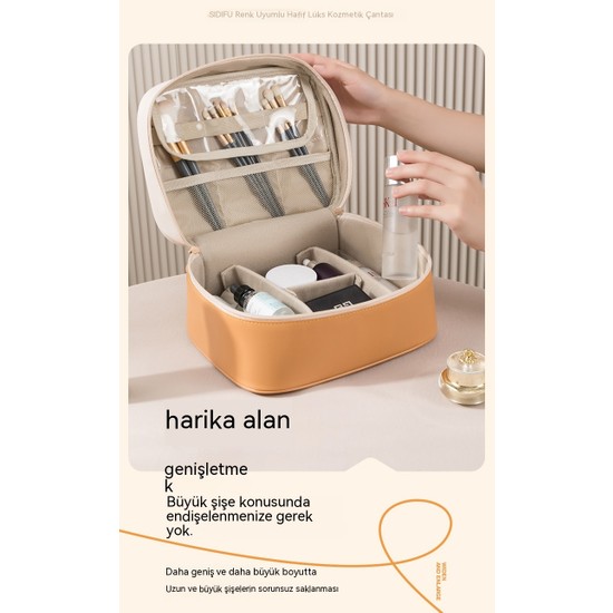 Jiahui Shop Pu Bölmeli̇kozmeti̇kçanta Renk Engelleme Su Fiyatı