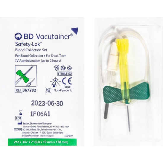 Bd Vacutainer Bd 367282 Blood Collection Set 21G 200 Adet Fiyatı
