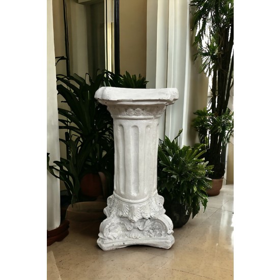 Libre Design Dekoratif 53CM Beyaz Roma Sütunu Bahçe Fiyatı