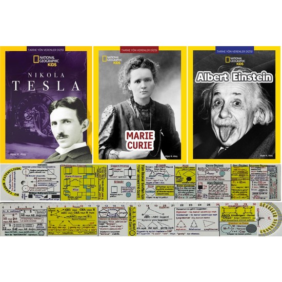 Nikola Tesla - Marie Curie - Albert Einstein 3 Kitap - Ayraç Kitabı