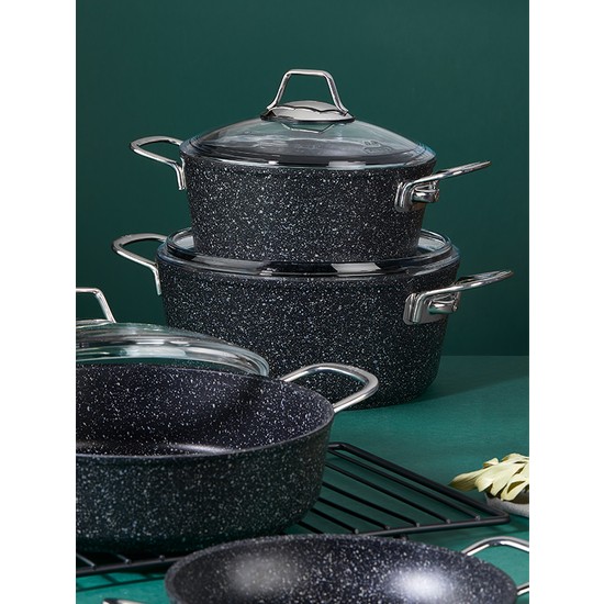 Falez Black Line 32 cm Granit Derin Tencere Fiyatı