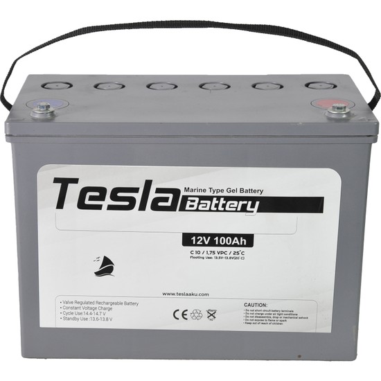 Tesla 12V 100AMPER (Ah) Marin Jel Akü (Extra Performans) Fiyatı