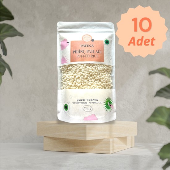 Pateca Şekersiz Sade Pirinç Patlağı 10 x 230 gr Fiyatı