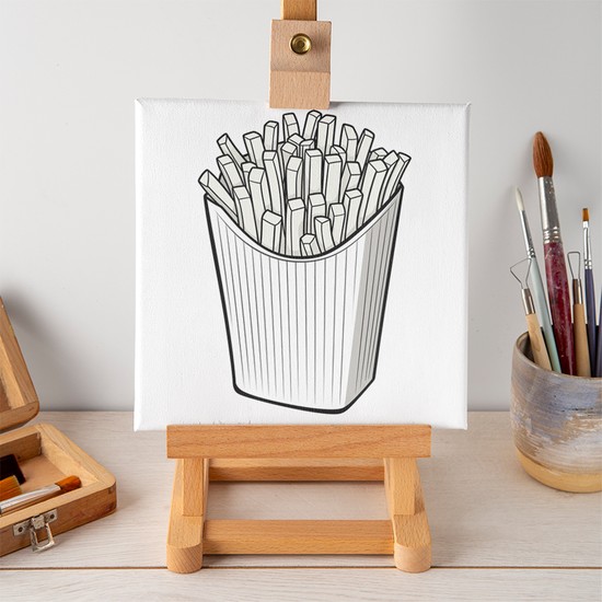 Tablofest Patates Kızartması Çocuklar Için Tuval Boyama No Fiyatı