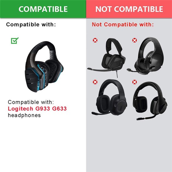 Logitech G933 G935 Için 1 Çift Köpük Kulak Pedleri Yastık Fiyatı