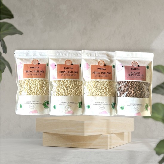 Pateca Şekersiz Sade Pirinç Patlağı 3 x 230 gr + Şekersiz Fiyatı
