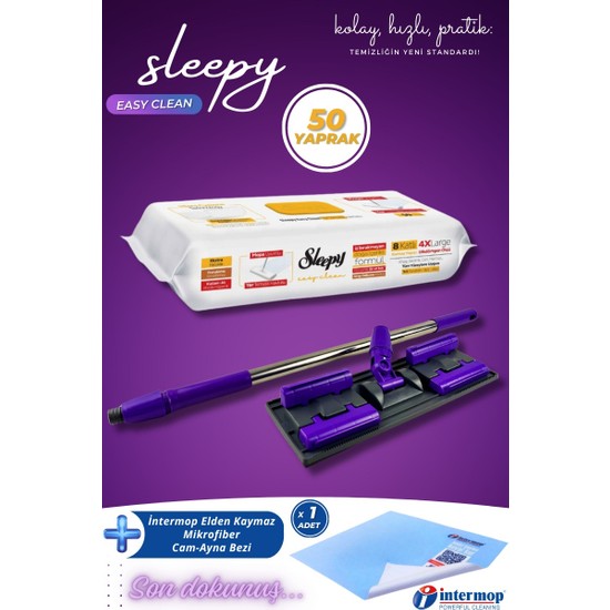 Sleepy Easy Clean Arap Sabunu Katkılı Mopa Uyumlu Yer Temizlik Havlusu ...