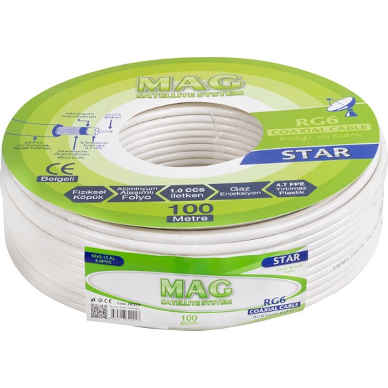Hatiç Store Rg6/u4 48 Tel Anten Kablosu (100 Metre) (K0) Fiyatı
