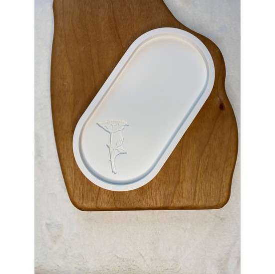 Momiko Tasarım Çiçek Desenli Beton Sunumluk, Dekoratif Fiyatı