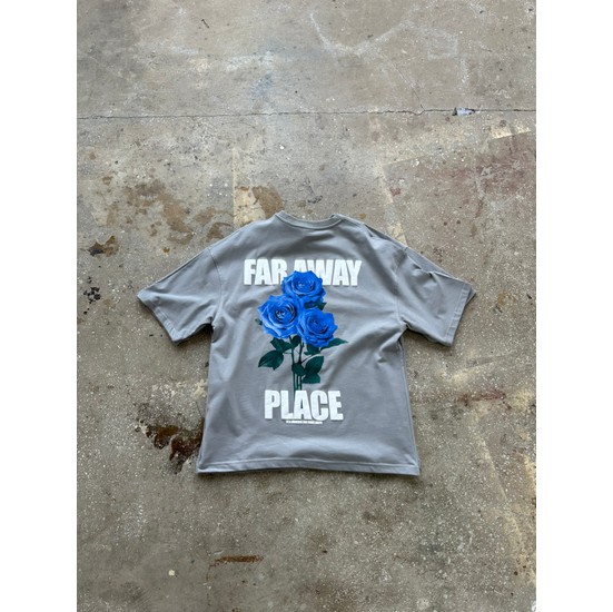 Far Away Place Oversize T-Shirt Gri Fiyatı - Taksit Seçenekleri