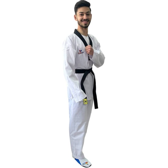 Jumok Siyah Yaka Fitilli Taekwondo Elbisesi Dobok Fiyatı