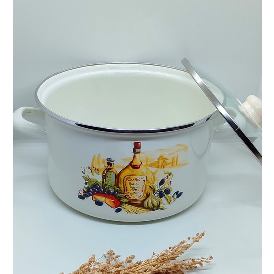 Ebruliemayeretro Olive 24 cm çap 5 litre Emaye Süt Yoğurt Fiyatı