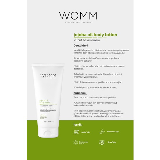 Womm Besleyici ve Nemlendirici Vücut Bakım Kremi, Kolajen Fiyatı