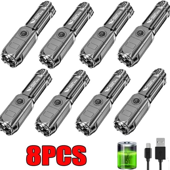 Xiyu Shop 8 Adet XHE60 Güçlü Işık Taşınabilir El Fiyatı