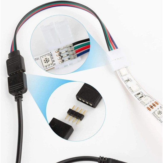 Xiyu Shop LED Rgb Şerit Uzatma Konektörü Kablo Tel LED Şerit Fiyatı