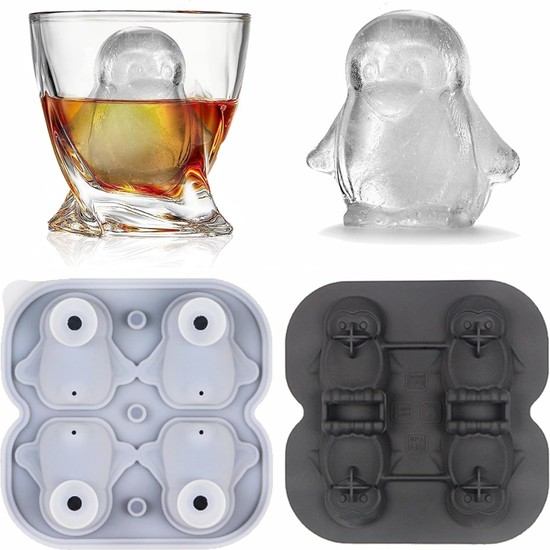 Fybang 3D Penguen Buz Küpü Tepsileri 2'li Paket Silikon Fiyatı
