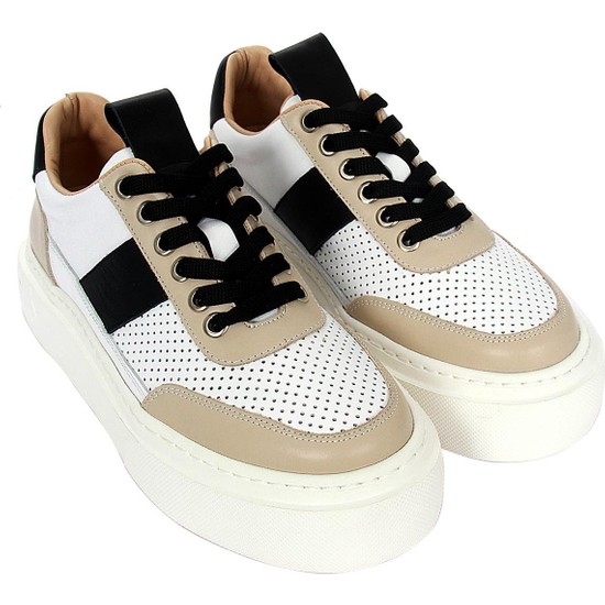 Pier Lucci Kadde Kadın Ayakkabı - Bej-Beyaz Fiyatı